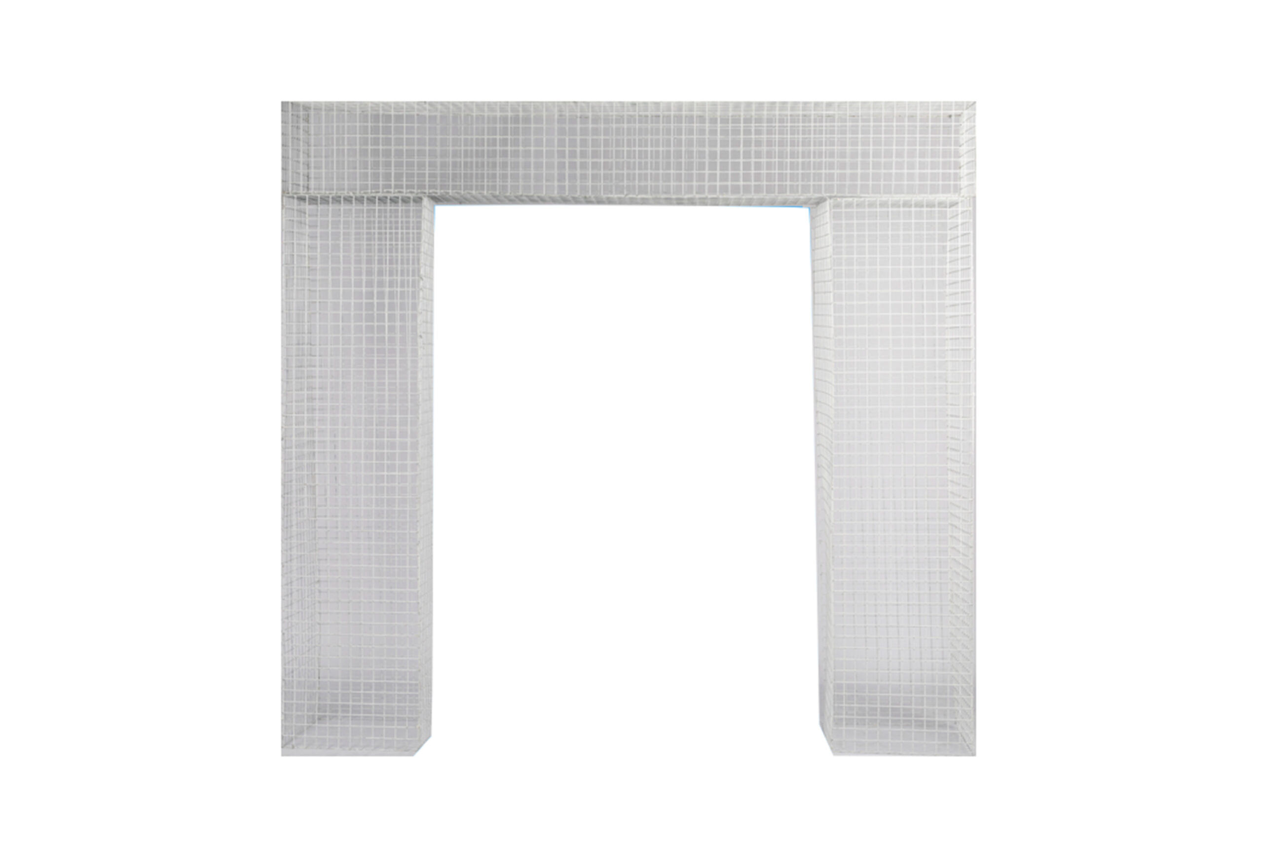 White Wire Mesh Arch - 3mW x 2.8mH - Must Be Staked