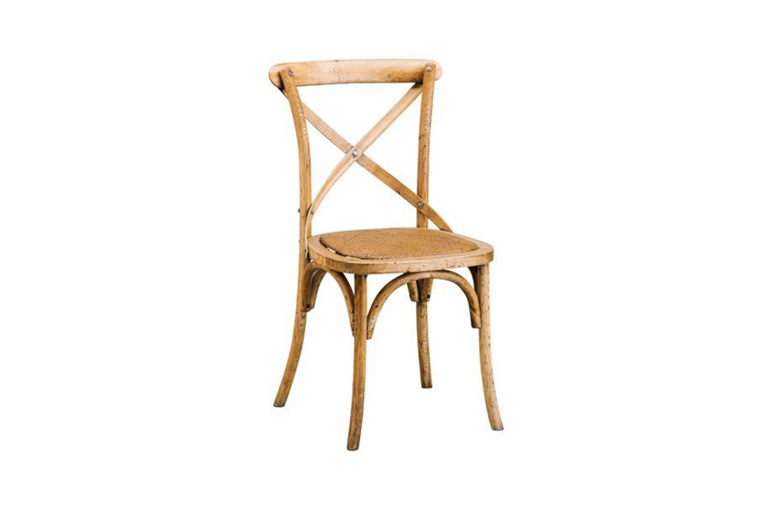 Crossback Dining Chair Oak - 45cmW x 53cmD - The Event Mill