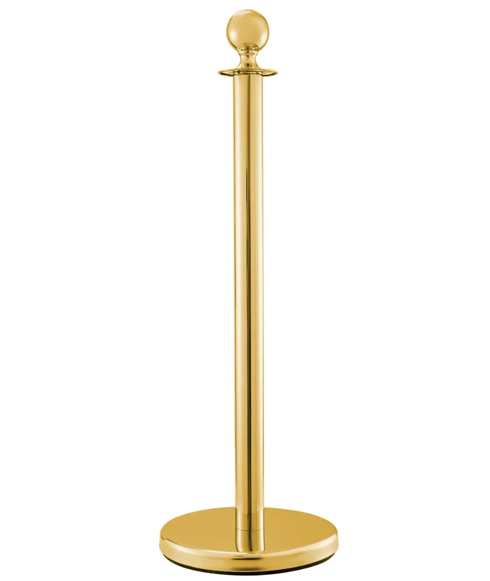Traditional Bollard Stand Gold- 32cmD x 98.5cmH - The Event Mill